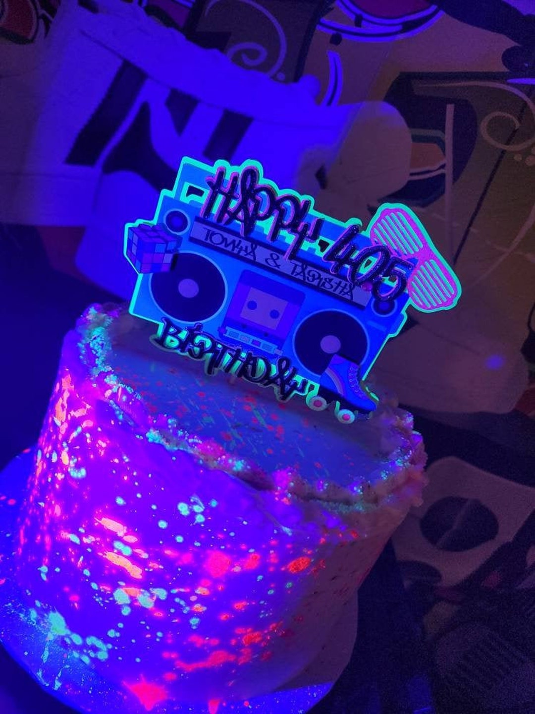 80s 90s Boom Box Cake Topper - Etsy