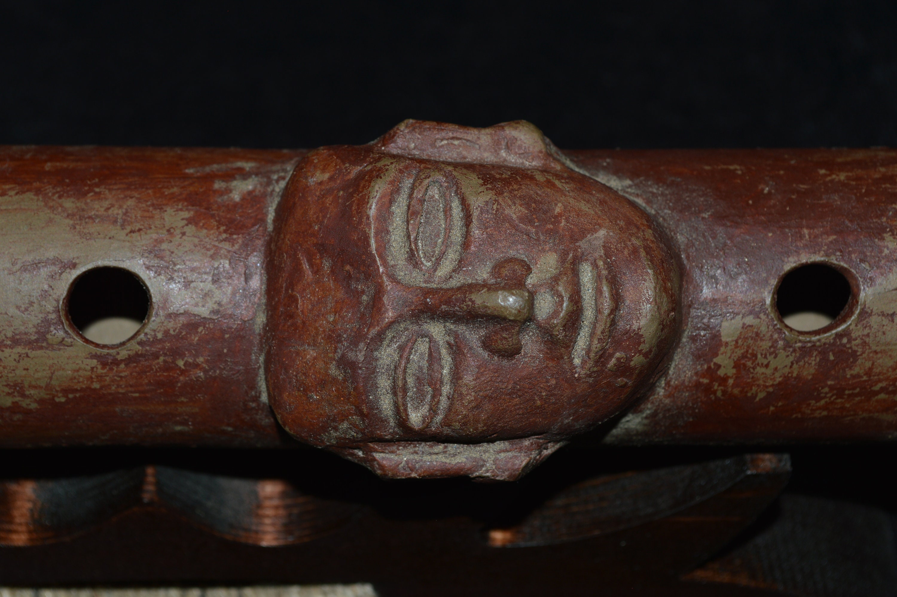 Spectacular Pre-columbian Native American Clay Flute by the Late Master ...
