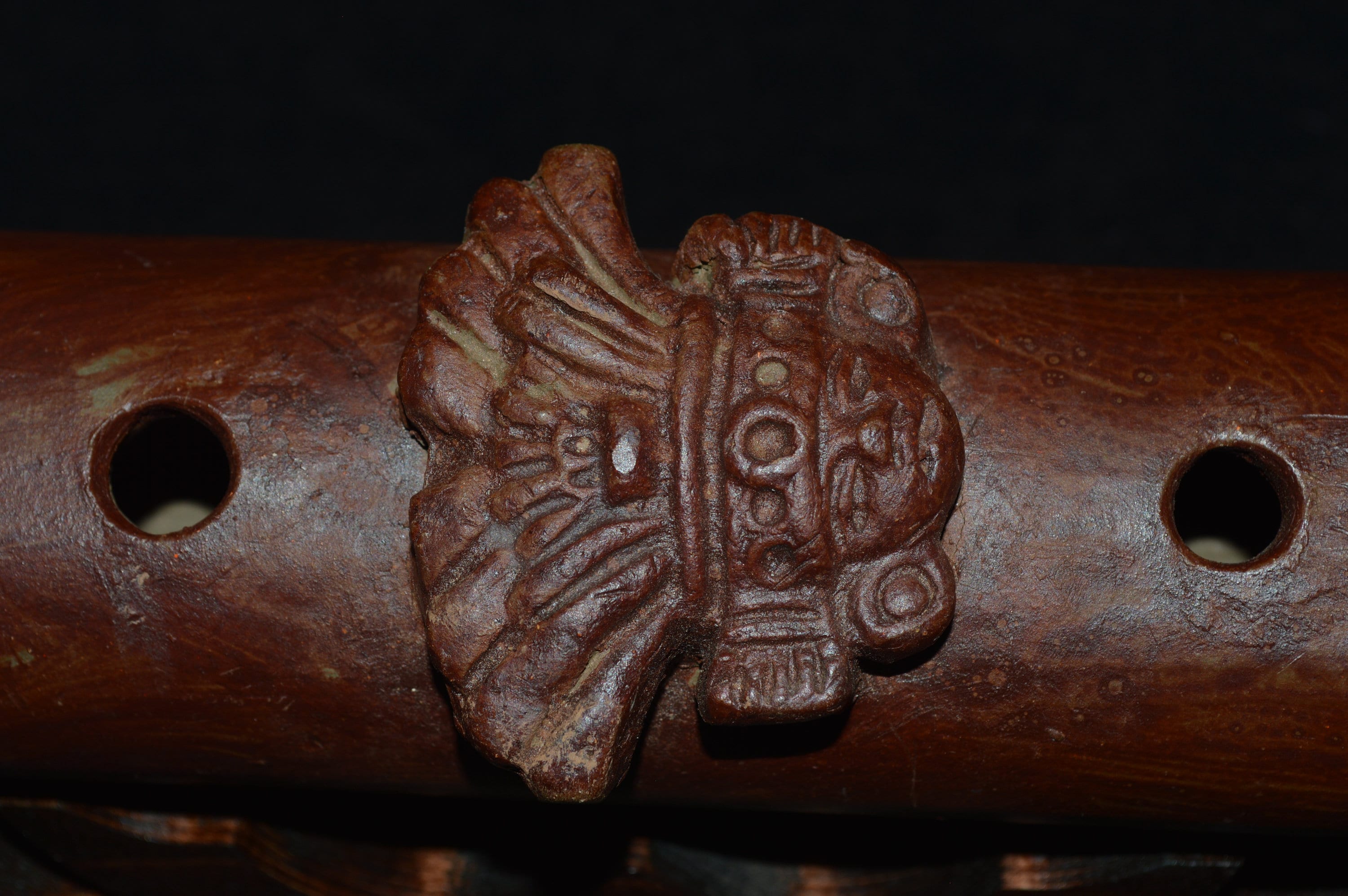 Spectacular Pre-columbian Native American Clay Flute by the Late Master ...