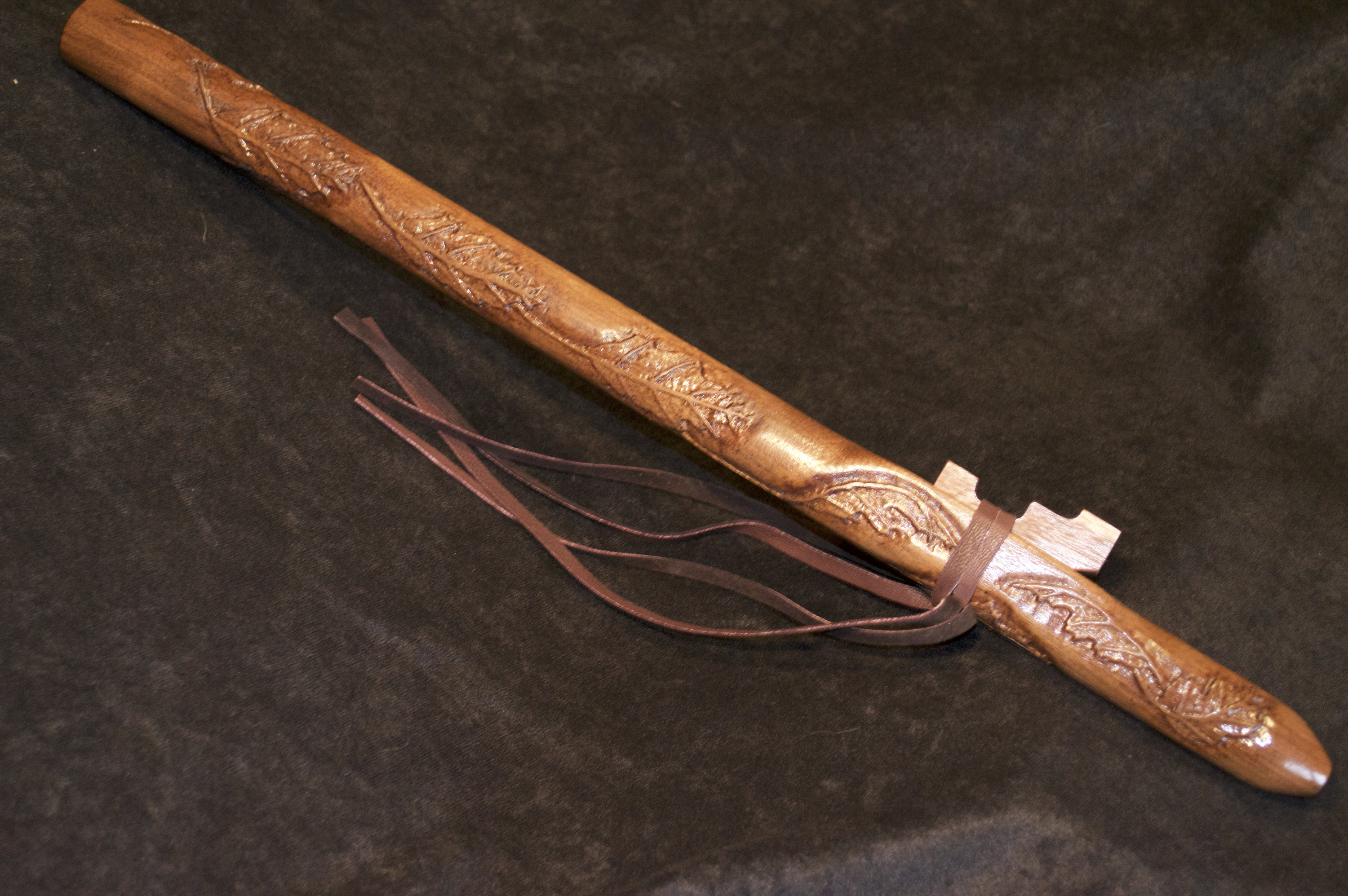 Stunning Native American Flute Featuring Relief Carved Oak | Etsy