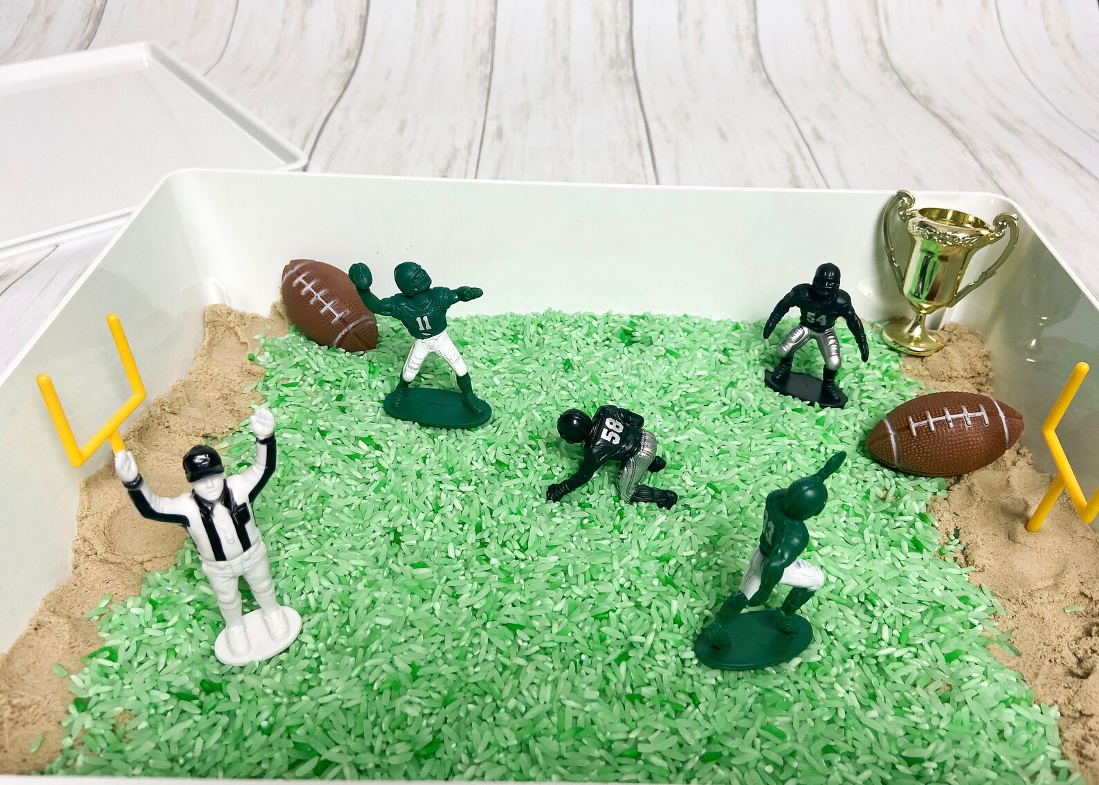 Football Sensory Bin Sensory Play Sports Sensory Bin | Etsy