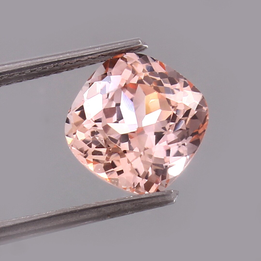 9x9 MM - AAA Flawless Madagascar Morganite Loose Cushion Gemstone Cut ...