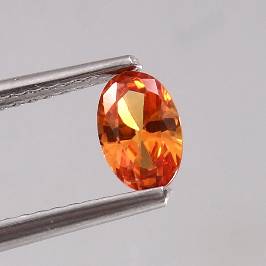 6x4 MM Bi-color Ceylon Padparadscha Sapphire Oval Cut Gemstone - Etsy