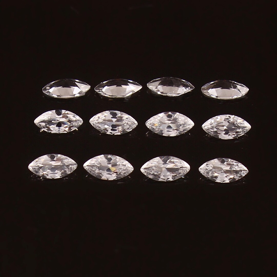 AAA 5x2.50 MM Flawless Ceylon White Sapphire Loose Marquise Gemstone ...