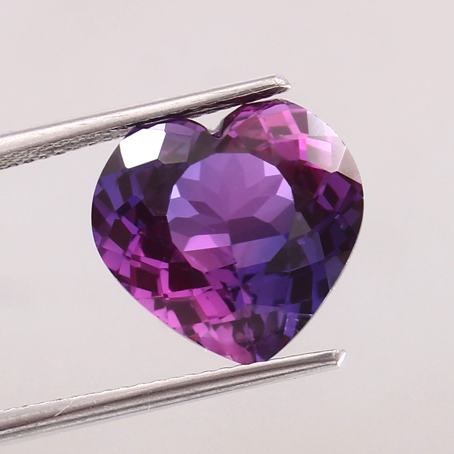 AAA Ceylon Purple Sapphire: 12x13mm Heart Cut Gemstone - Etsy