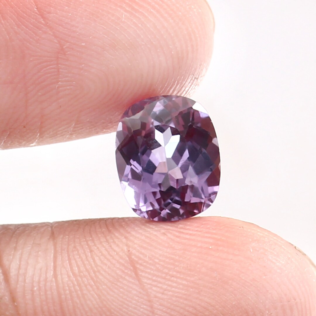 Ceylon Violet Spinel Gemstone, Cushion Cut, 10x9mm Loose Birthstone - Etsy