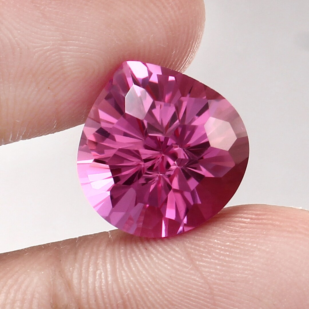Ceylon Pink Sapphire Heart: Football Cut Loose Gemstone 7x7 MM to 16x16 ...