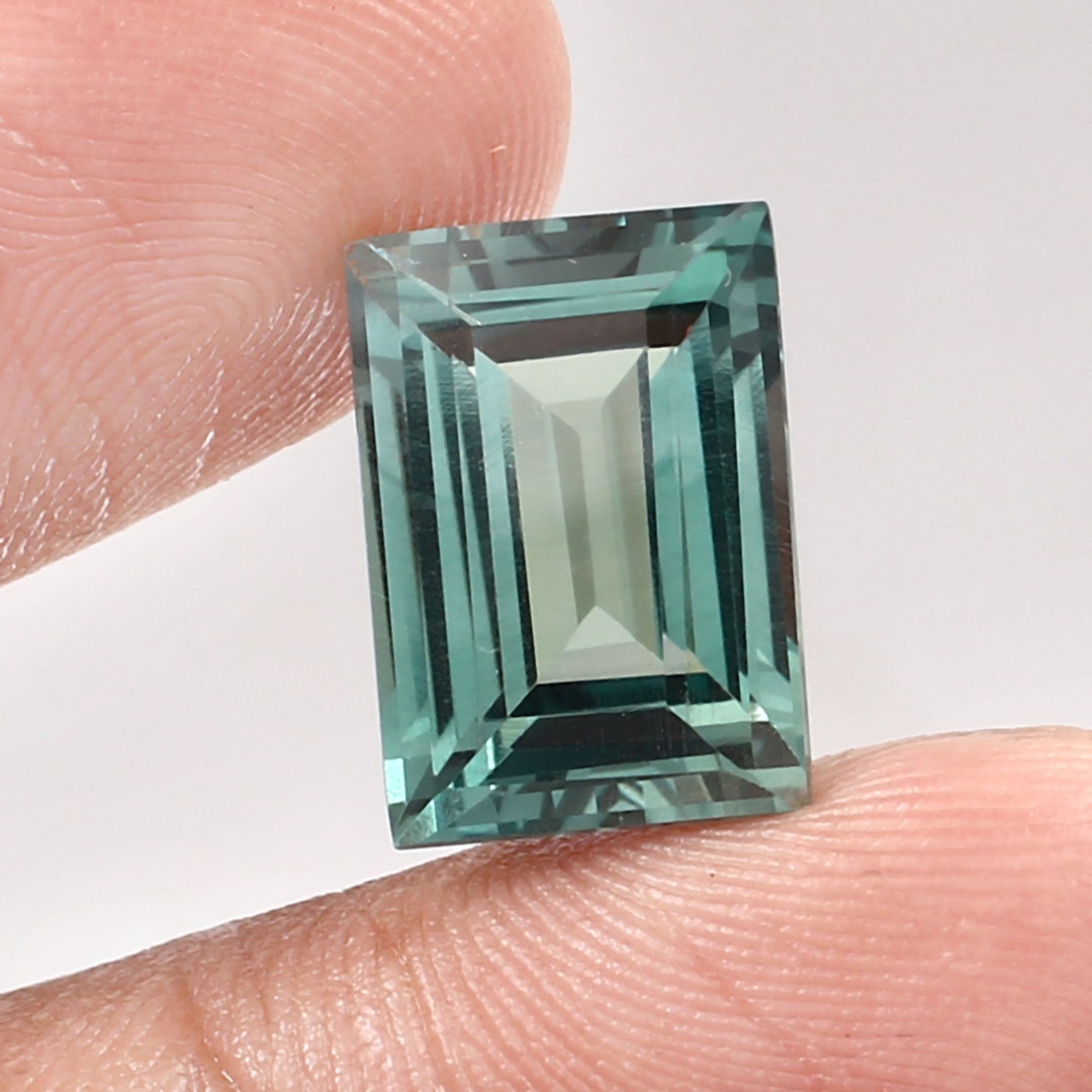 AAA Ceylon Green Spinel: 12x8mm Baguette Cut Gemstone - Etsy