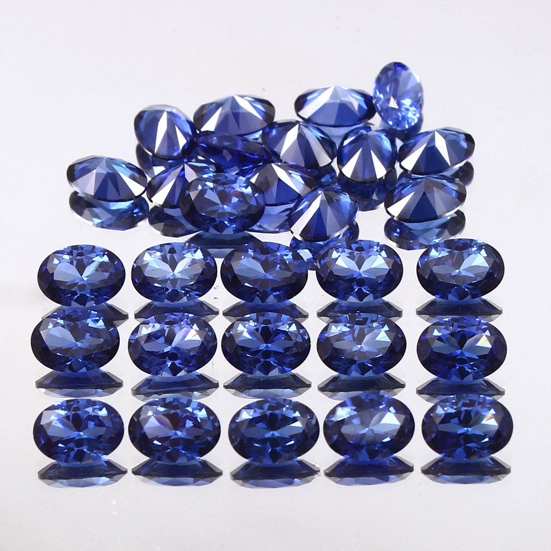 Royal Blue Sapphire Lot: Ceylon Oval Gemstones 7x5 MM - Etsy