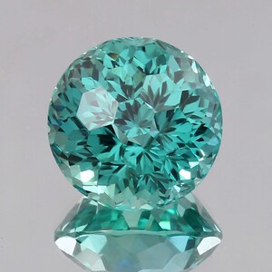 Parti Sapphire Round Gemstone: 12mm Natural Green Football Cut Stone - Etsy