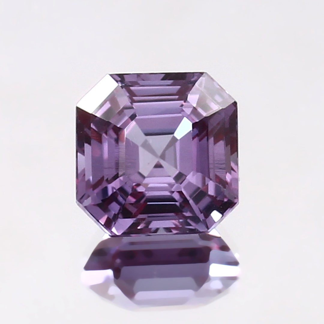 AAA Ceylon Violet Spinel: 10mm Asscher Cut Loose Gemstone - Etsy