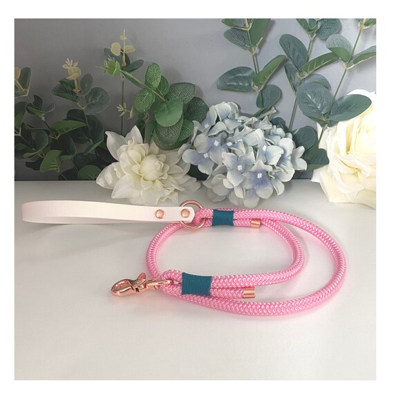 Pink Paracord Dog Lead Pastel Pink Rope Lead Pink Custom | Etsy