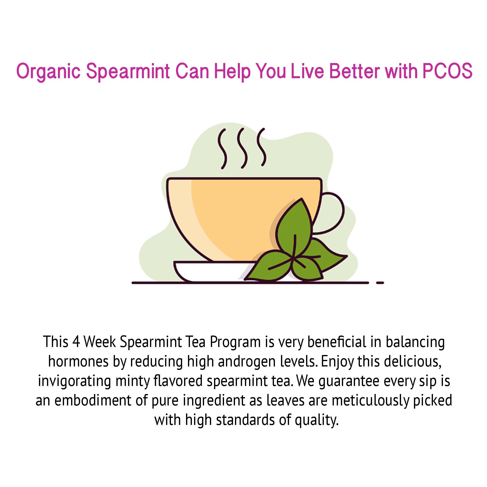 Pcos Spearmint Organic Herbal Tea For Healthy Hormonal Balance Hormonal Acne Reduce Hirsutism