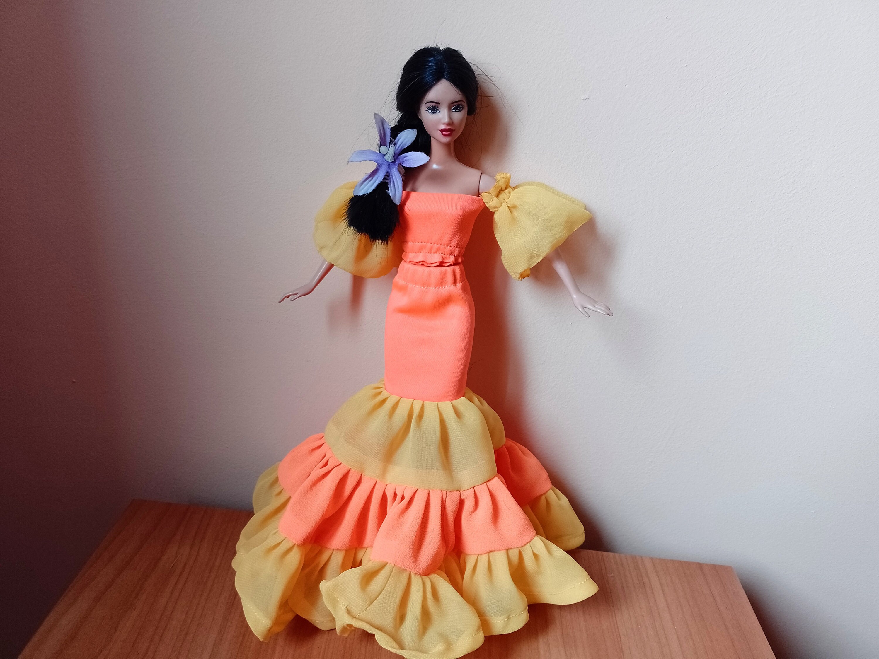 Flamenco Dress for Dolls About 12 Inches Spanish Outfit One - Etsy