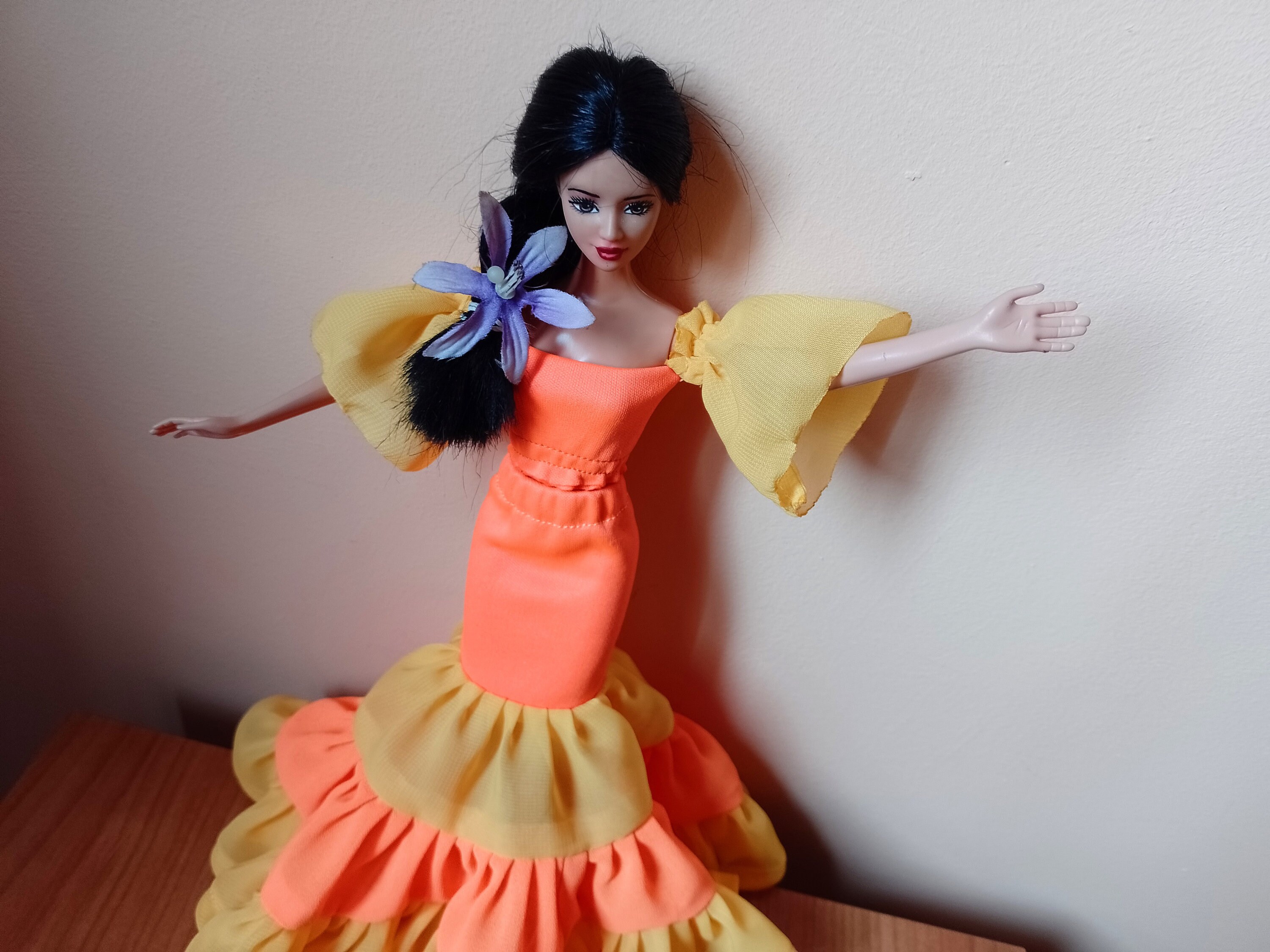 Flamenco Dress for Dolls About 12 Inches Spanish Outfit One - Etsy