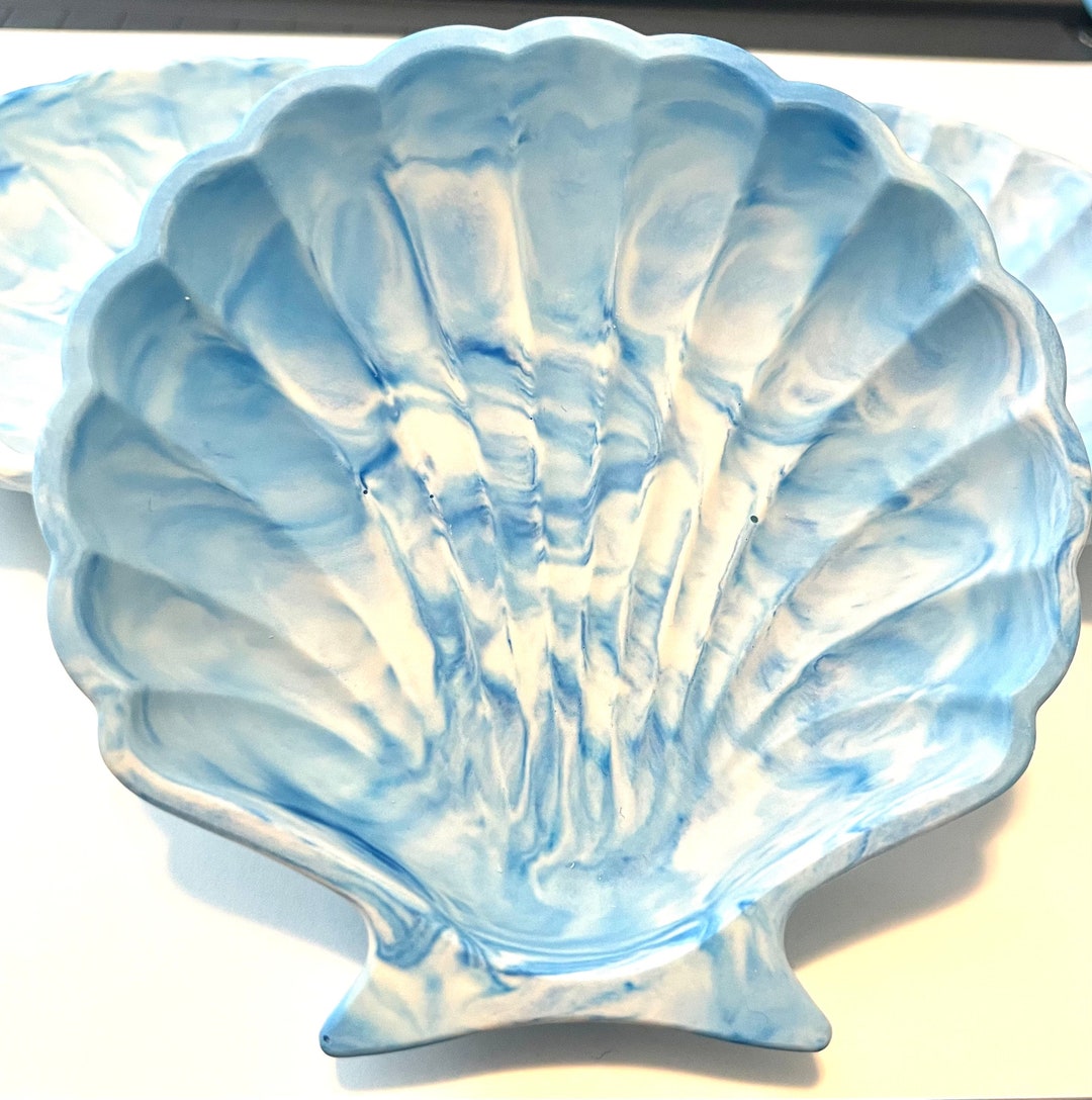 Sea Shell Ring Dish: Marbled Resin Jewelry Holder - Etsy