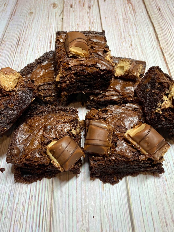 Nutella and Kinder Bar Brownies Hazelnut Fudge Brownies - Etsy