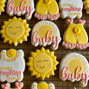 A Little Ray of Sunshine Cookies | Baby Shower Cookies | Sunshine ...