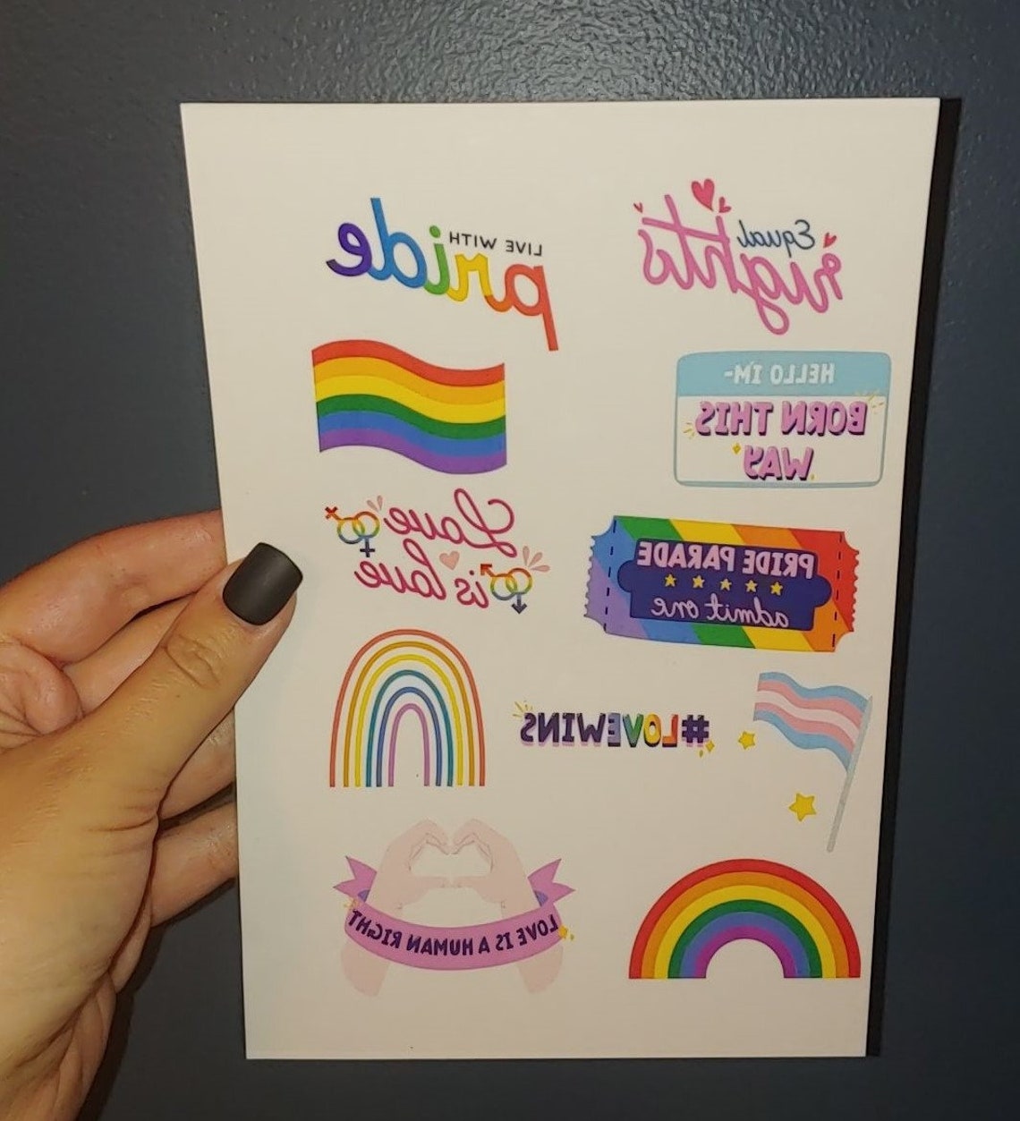 LGBTQ Pride Temporary Tattoos - Etsy