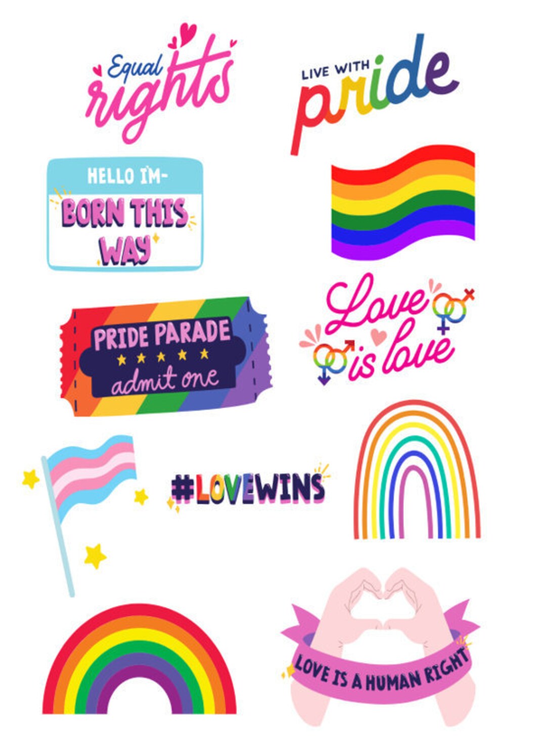 LGBTQ Pride Temporary Tattoos - Etsy