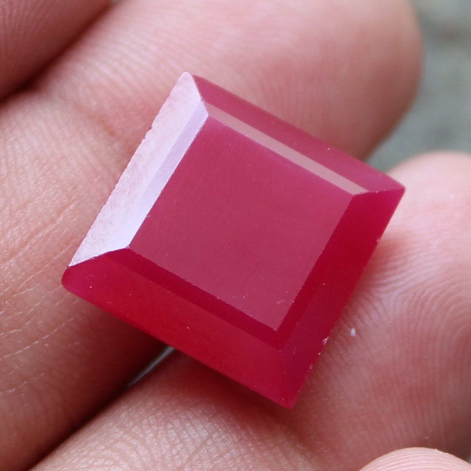 Brilliant Natural Lab Created Synthetic Ruby With Visible - Etsy