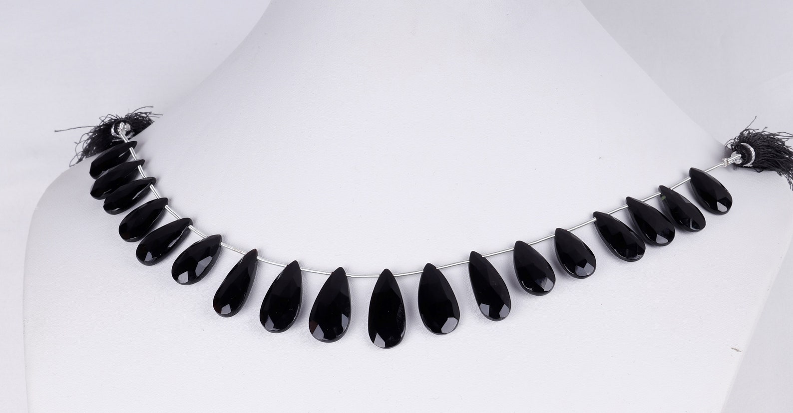 Black Onex Faceted Pear Shape Briolette|perfect Matched Pear 8x16 ...