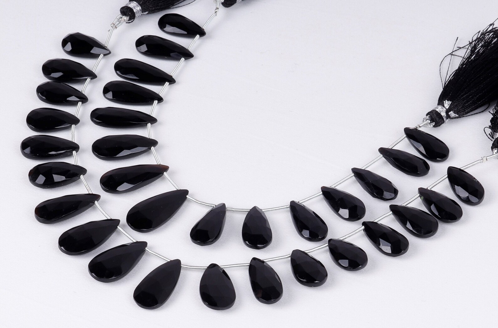 Black Onex Faceted Pear Shape Briolette|perfect Matched Pear 8x16 ...