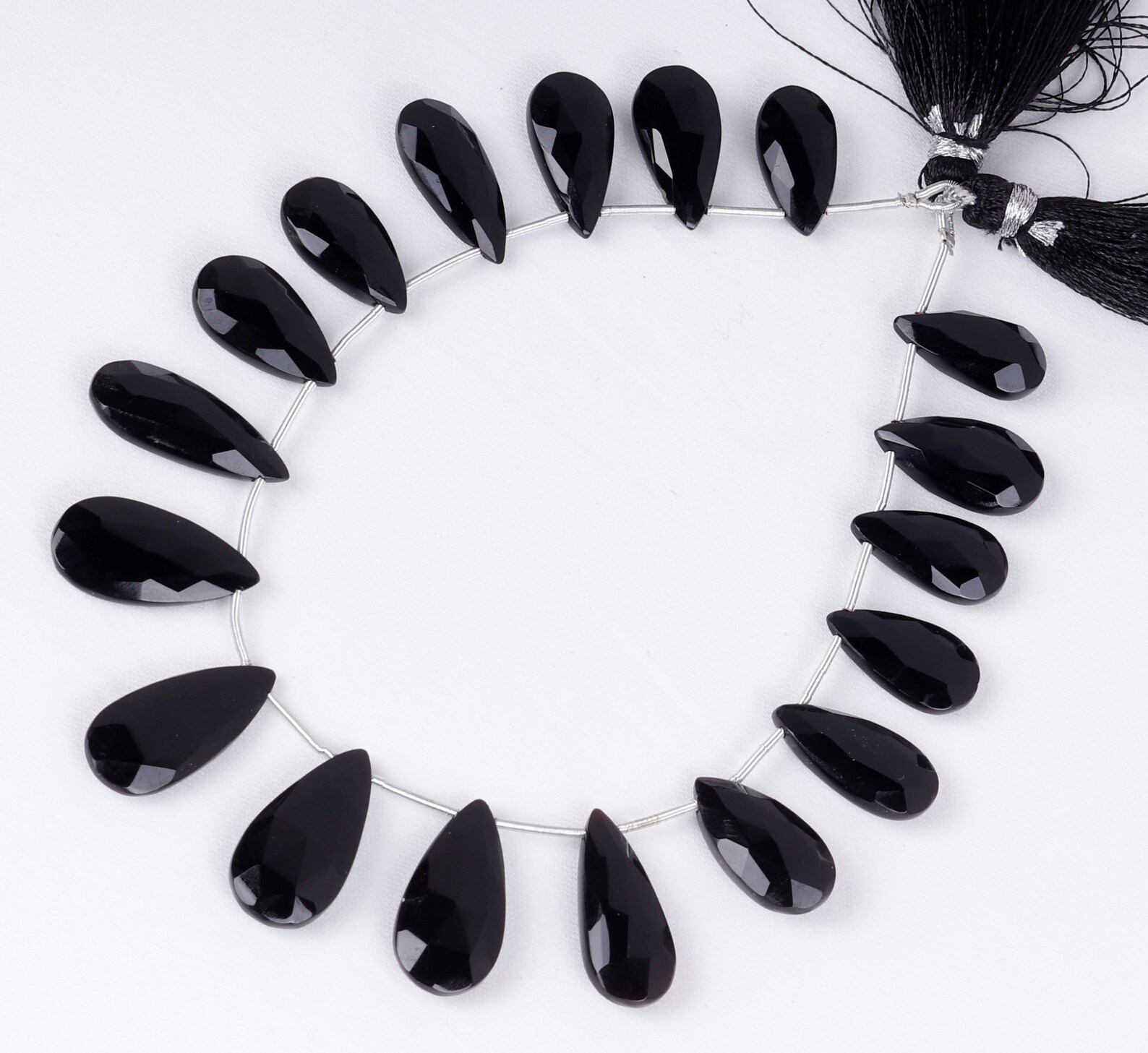 Black Onex Faceted Pear Shape Briolette|perfect Matched Pear 8x16 ...