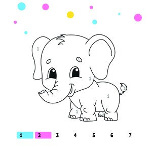 Paint by Numbers Paintbook for Children 3 years and older | Etsy