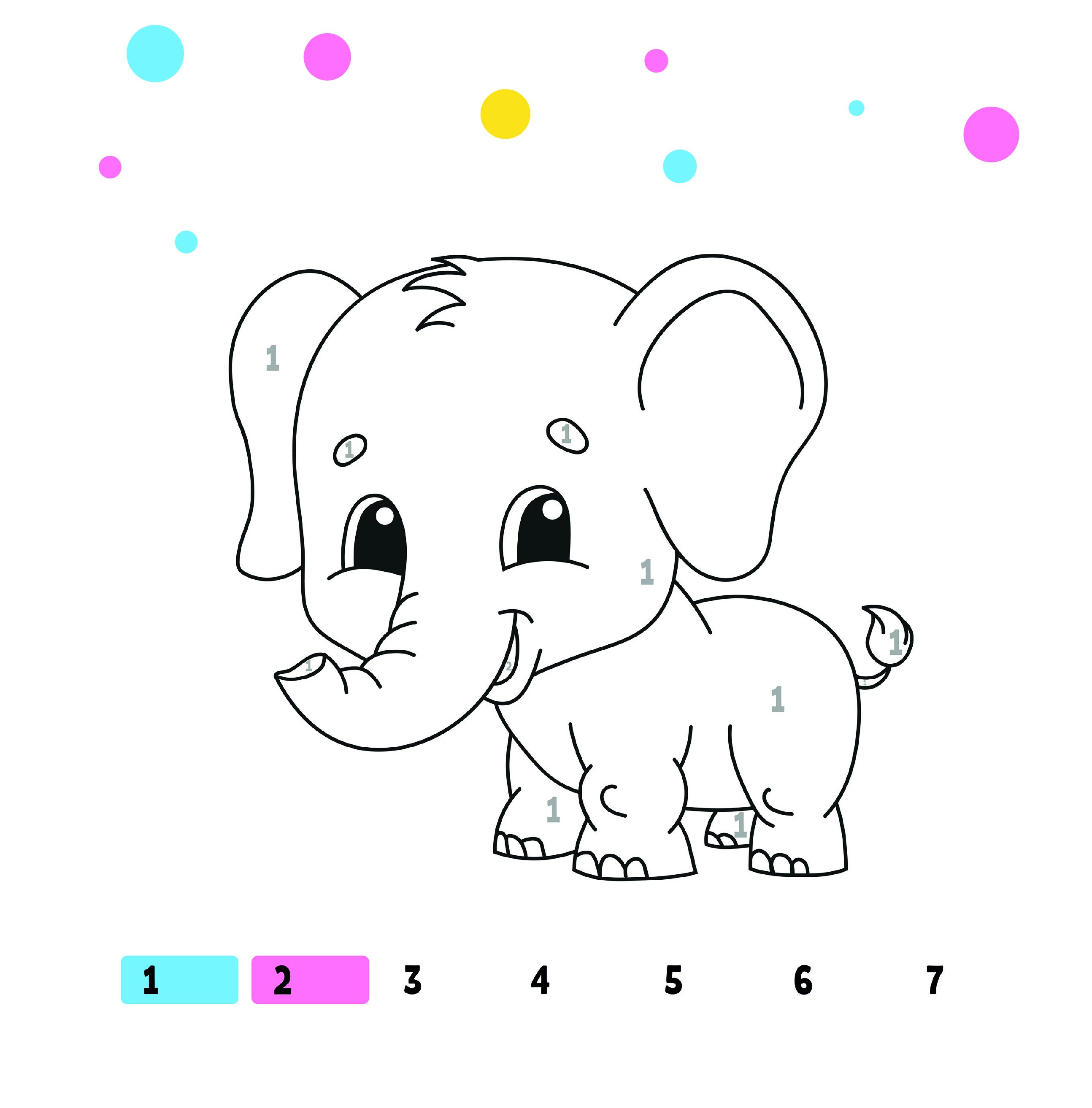 Paint by Numbers Paintbook for Children 3 years and older | Etsy