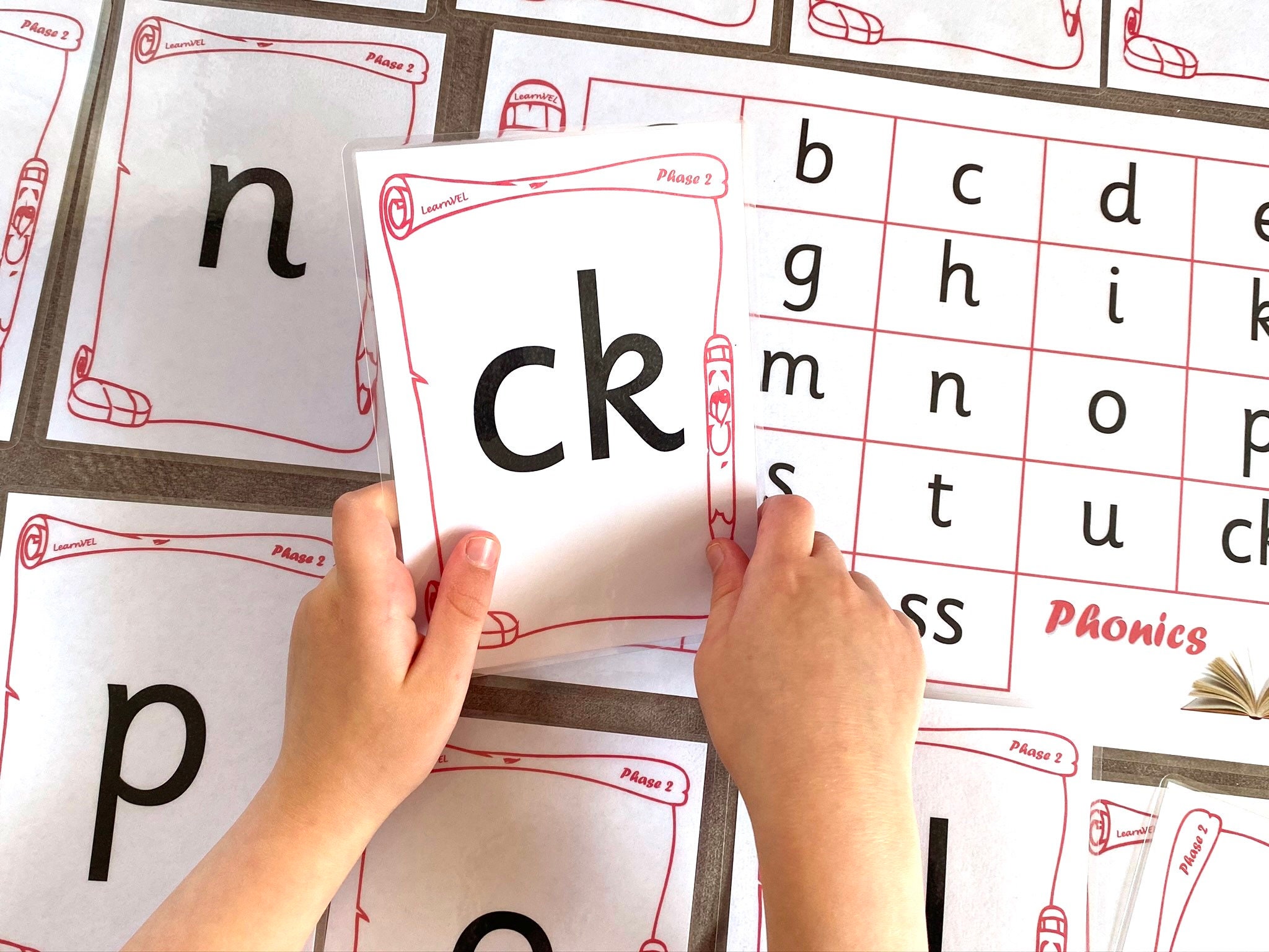 Phase2 Phonics Large A6 Flash Cards Sounds Digraphs + A4 Mat EYFS Home ...