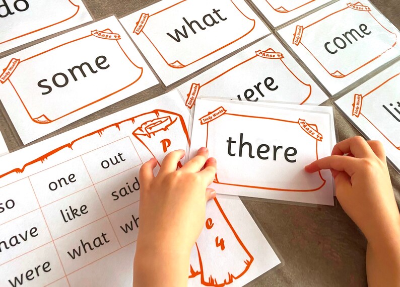 Phase4 Key/tricky Words A6 Large Flash Cards EYFS A4 Mat | Etsy