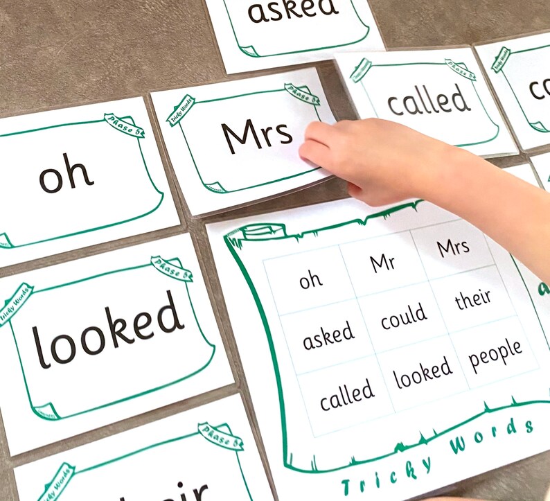Phase5 Key/tricky Words A6 Large Flash Cards EYFS A4 Mat Early Home ...
