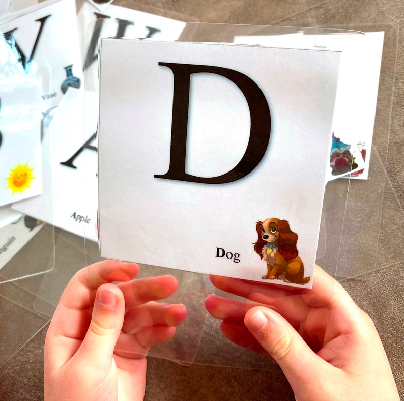 Printable PDF Alphabet Large A6 Flash Cards Words and Pictures + ABC ...