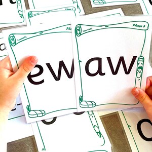 Printable PDF Phonics Phases 2,3,4,5 Flashcards Bundle: Double-sided ...