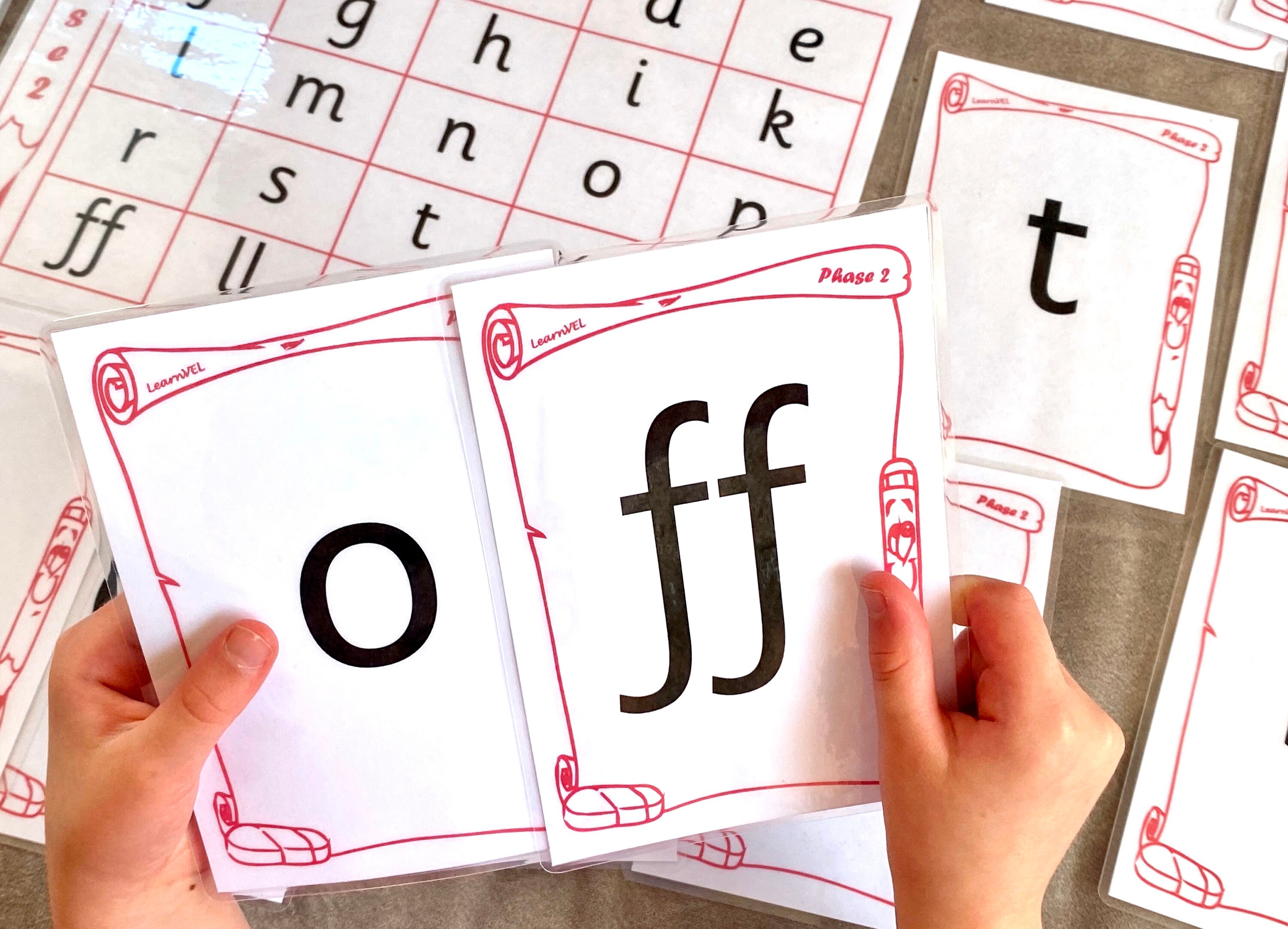 Printable Phase 2 Phonics Large A6 Flash Cards Sounds Digraphs A4 Mat ...