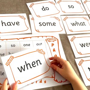 Printable PDF Key Tricky Words All Phases Large A6 Flash Cards EYFS KS1 ...