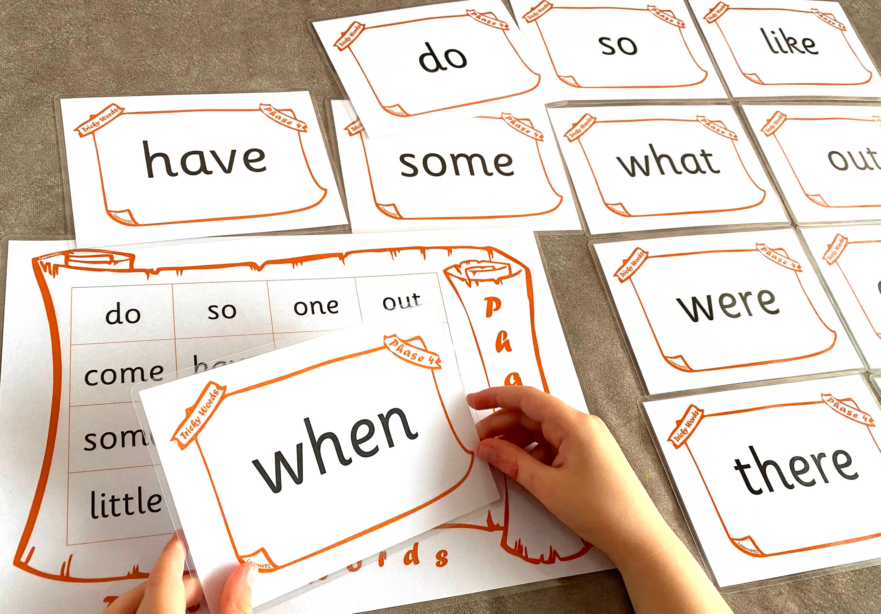 Printable PDF Key Tricky Words All Phases Large A6 Flash Cards EYFS KS1 ...