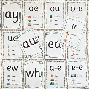 Printable PDF Phonics Phases 2,3,4,5 Flashcards Bundle: Double-sided ...