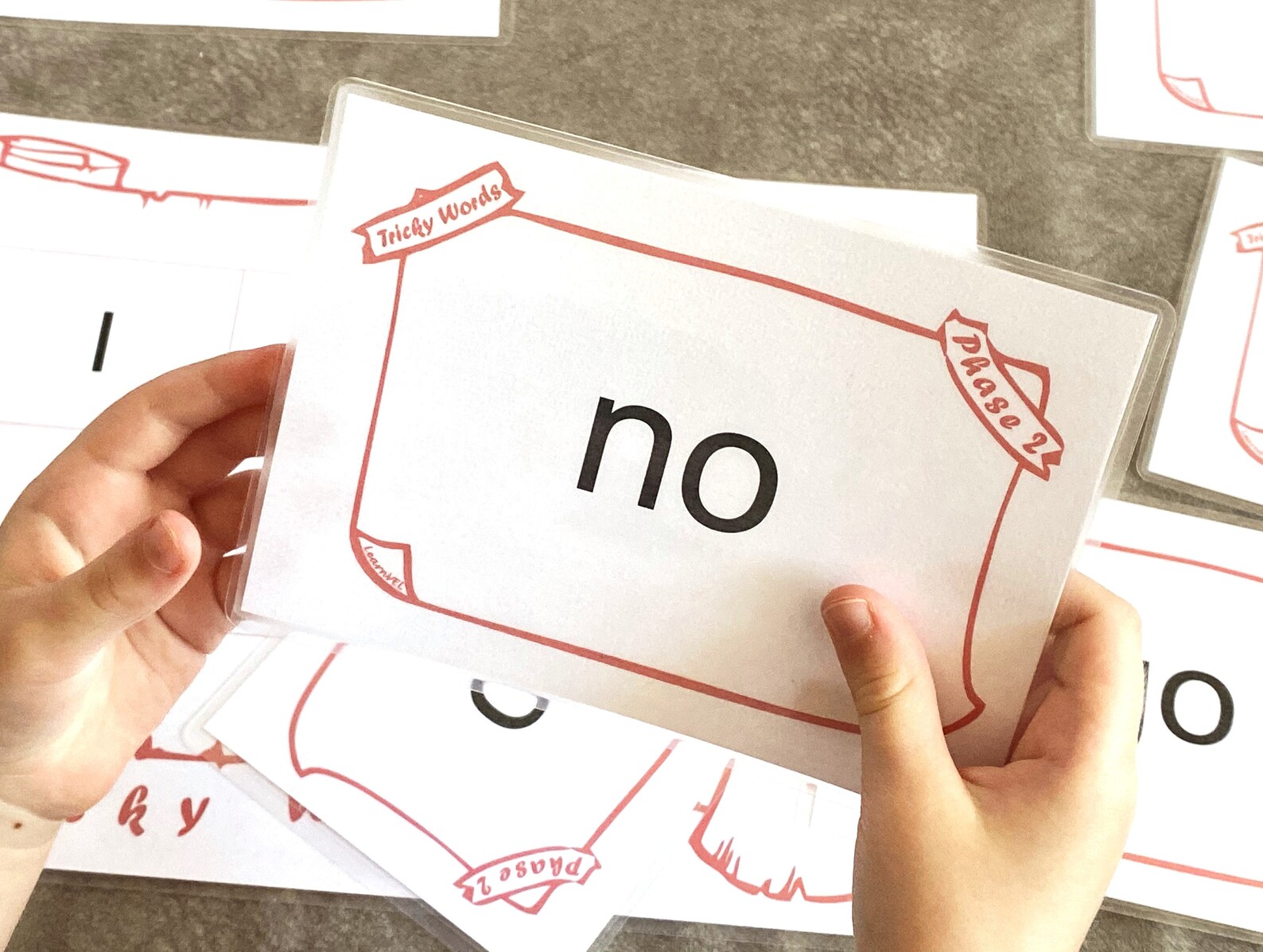 Phase2 Key/tricky Words A6 Large Flash Cards EYFS A4 Mat Early Home ...