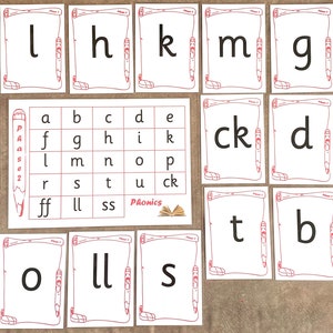 All Double Sided Phonics Tricky Words Phases 2,3,4,5 Large A6 Flash ...