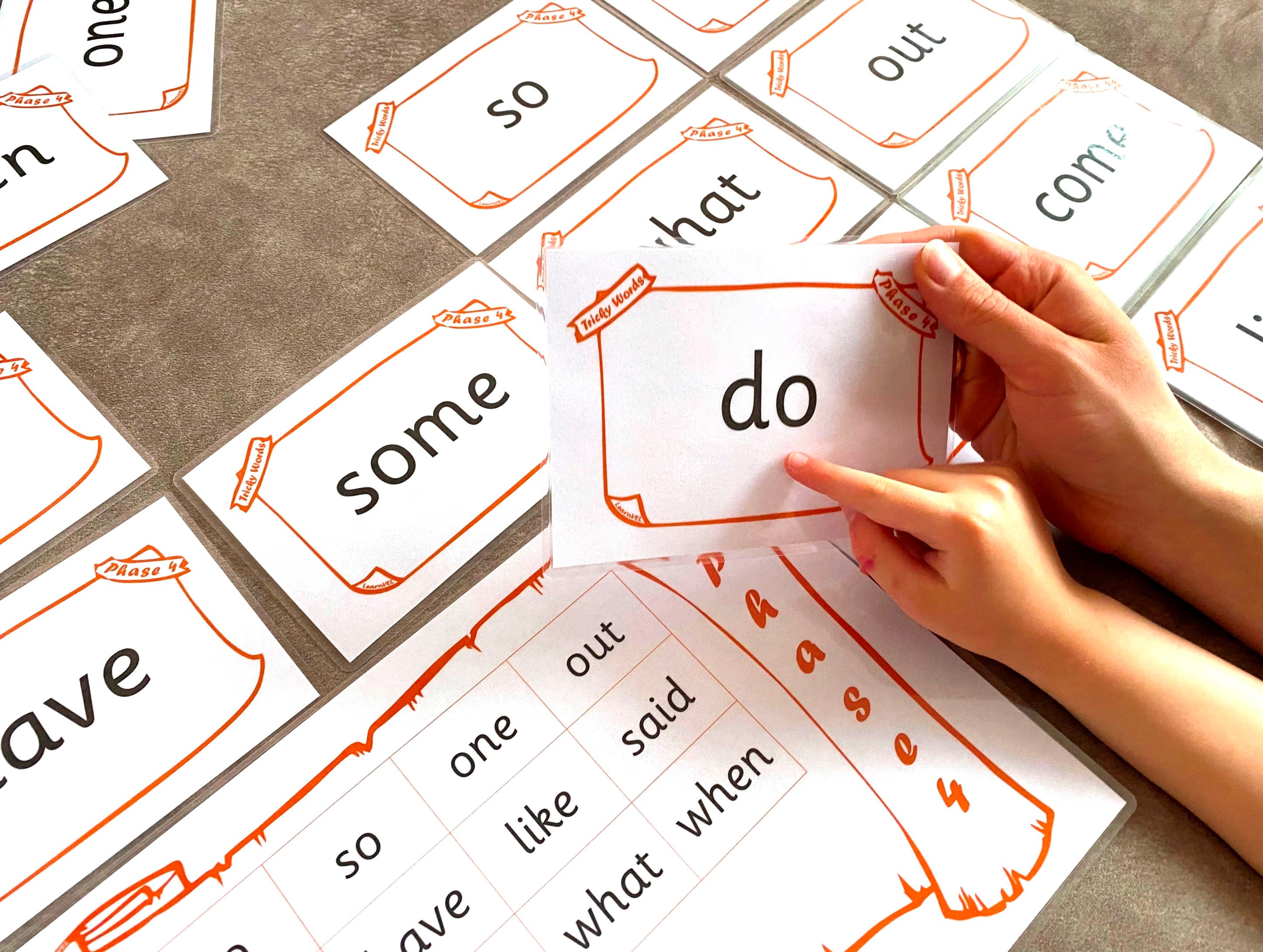 Printable PDF Key Tricky Words All Phases Large A6 Flash Cards EYFS KS1 ...