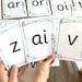 Double Sided Phase3 Phonics Large A6 Flash Cards Sounds Digraphs Words ...