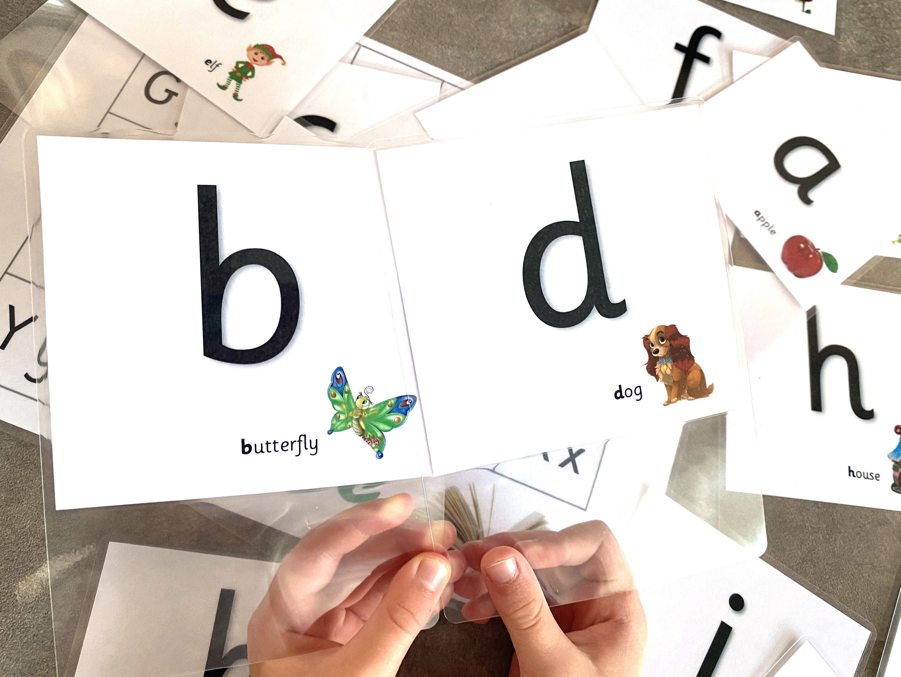 Printable PDF Alphabet Large A6 Flash Cards Words and Pictures - Etsy