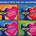 Printable Pete the Cat Mini Valentine's Day Cards DIGITAL DOWNLOAD - Etsy