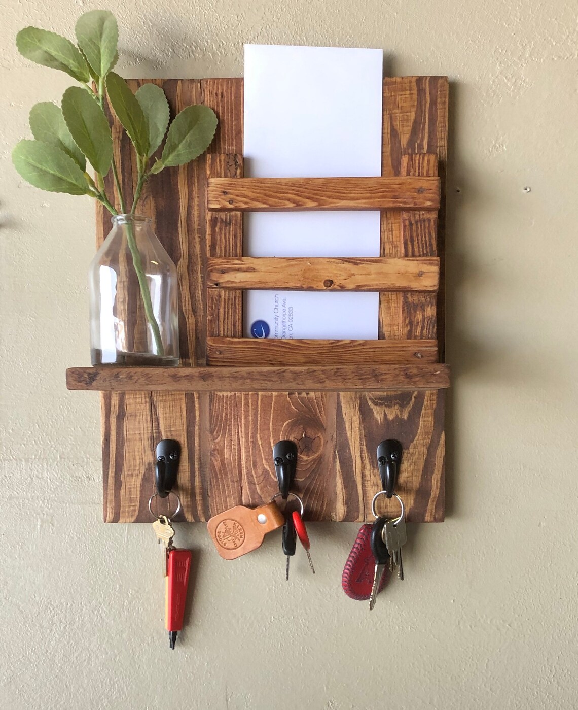 Letter and Key Holder - Etsy
