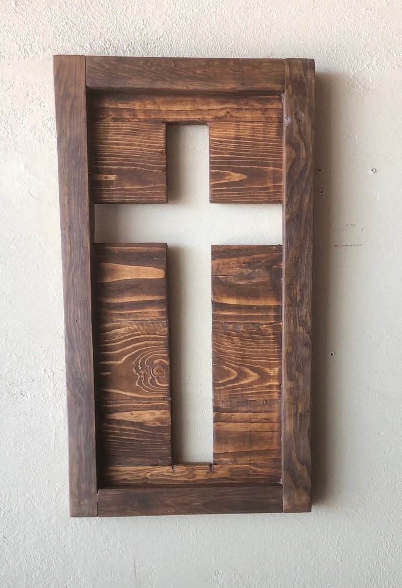 Wood Shadow Cross in Frame - Etsy