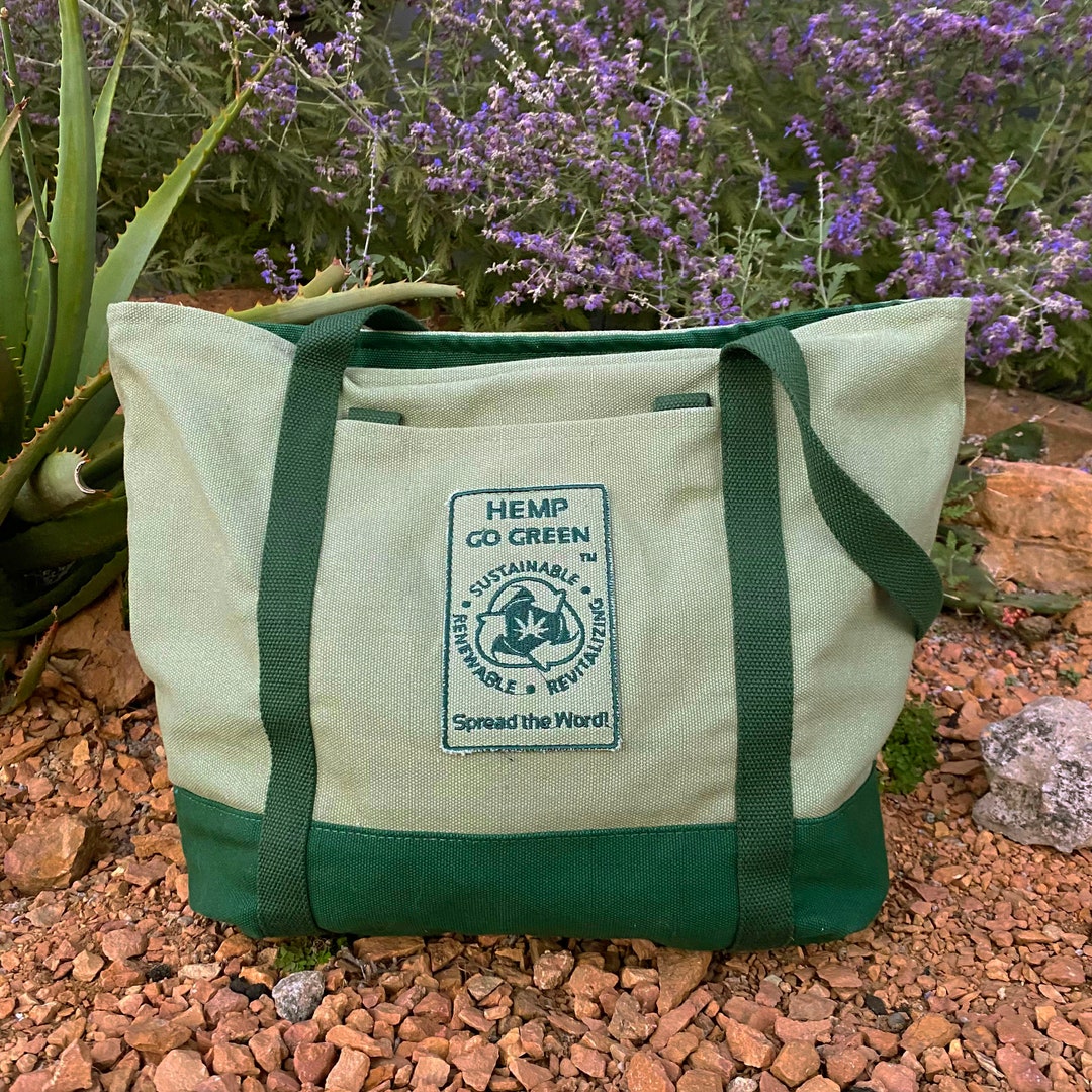 Hemp Go Green® 100% Hemp Canvas Heavy-duty Zippered Tote Bag - 20 Oz ...