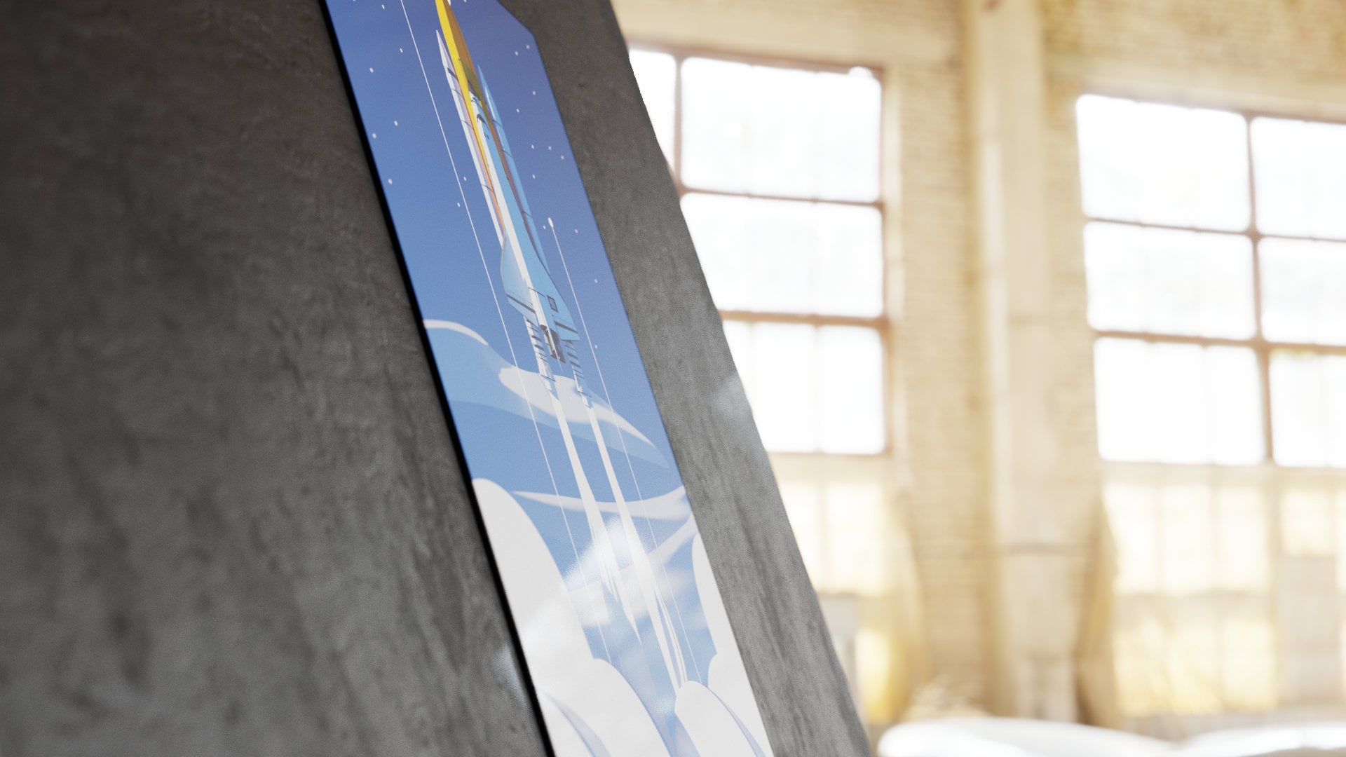 Liftoff NASA Rocket Poster Print Scifi Print Original | Etsy