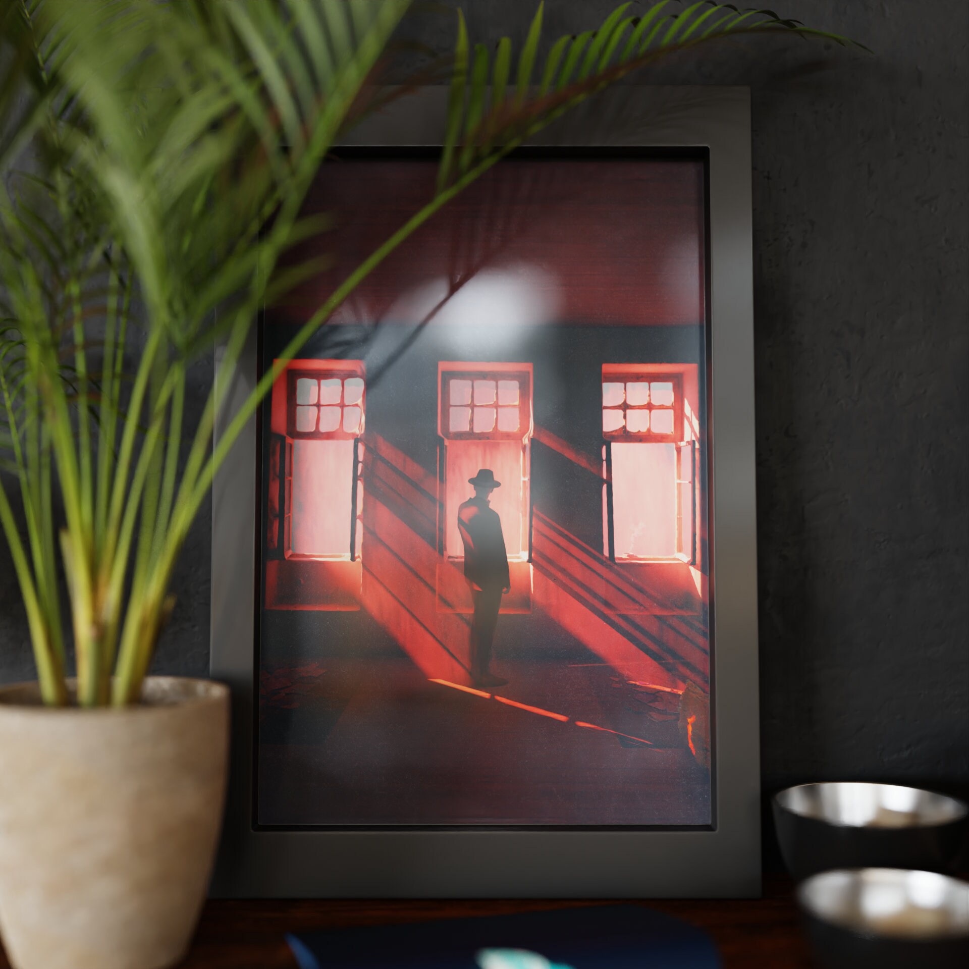 Red Noir Surreal Vaporwave Poster Print Horror Original - Etsy